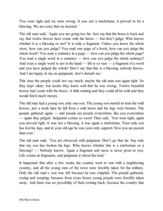 Old Man's Horse | DOCX