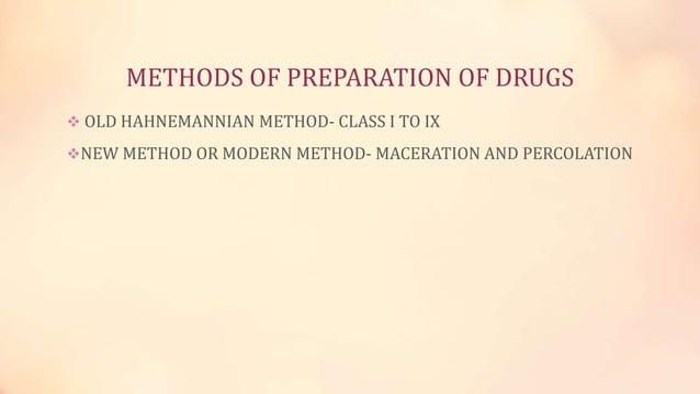 OLD METHOD PREPARATION OF HOMOEOPATHIC MOTHER TINCTURE.pptx | Chemistry ...
