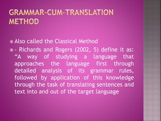 Old methods of teaching english | PPT