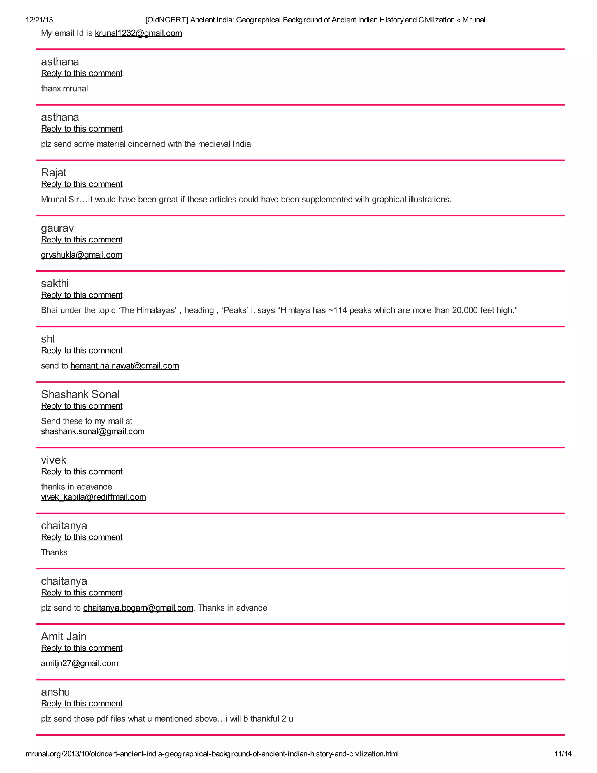 [Old ncert] ancient india geographical background of ancient indian ...