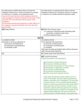 Old v/s New Schedule VI Comparison | PDF