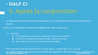 Dalf c1 l'emploi du subjonctif | PPT