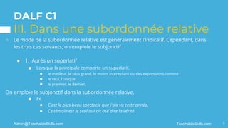Dalf c1 l'emploi du subjonctif | PPT