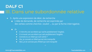 Dalf c1 l'emploi du subjonctif | PPT