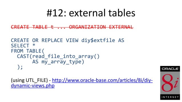Old Oracle Versions Ppt