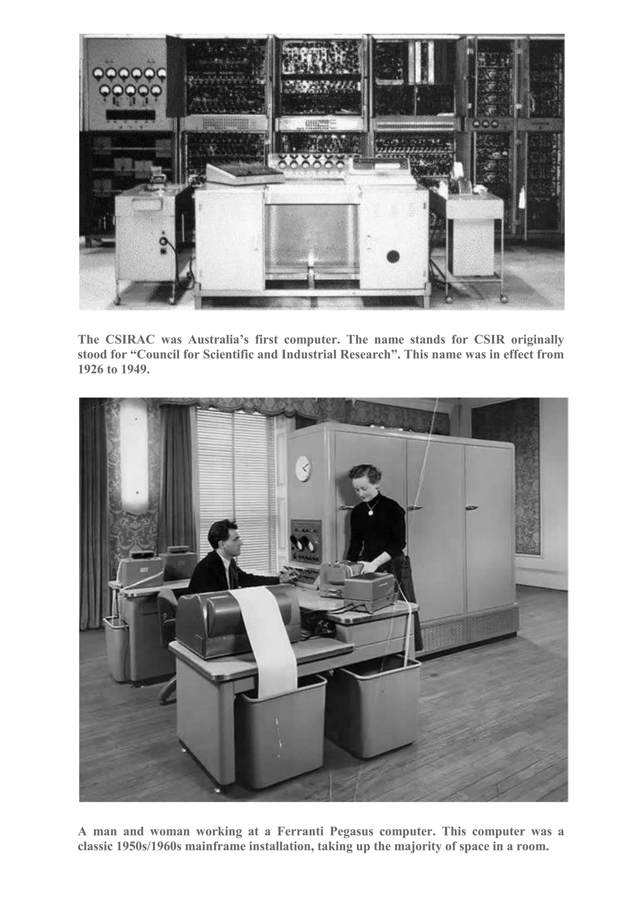 Old photos of the first generation of computers | PDF
