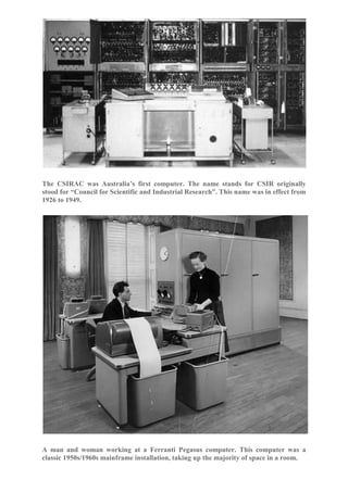Old photos of the first generation of computers | PDF