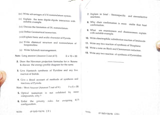 B.Pharm.4th sem old question papers | PDF