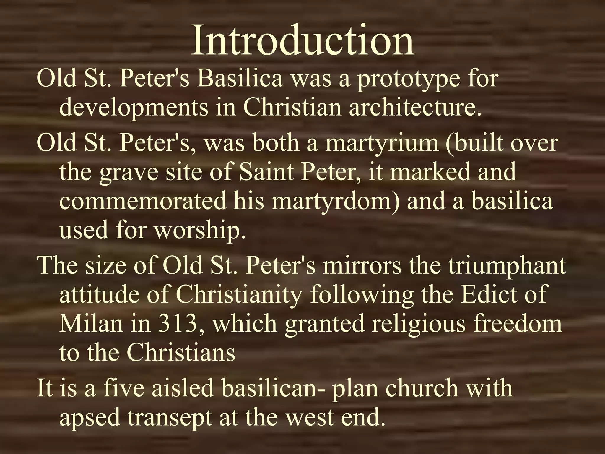 Old saint peter’s basilica | PPTX