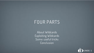 Old school hacking : Exploiting UNIX Wildcards | PPT