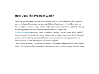 Old School Training Bodybuilding | PPTX