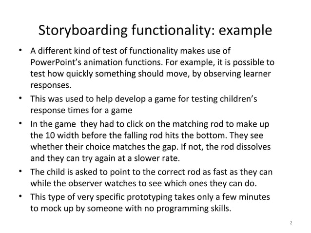 OLDSMOOC week 5: Storyboard example. Diana Laurillard | PPT