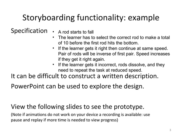 OLDSMOOC week 5: Storyboard example. Diana Laurillard | PPT