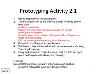 OLDSMOOC Week 5 Activity 2.1: Simple prototyping techniques. Diana ...