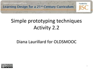 OLDSMOOC Week 5 Activity 2.2: Simple prototyping techniques. Diana ...