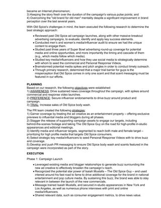 Case Study: Old spice for PRSA | PDF