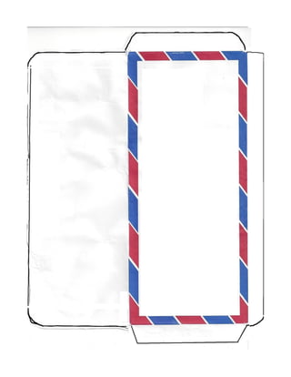 Old style airmail envelope to print template s | PDF