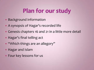 Old testament characters - Hagar | PPTX