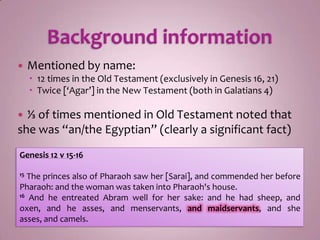 Old testament characters - Hagar | PPTX