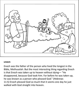 Enoch Walked With God Coloring Page