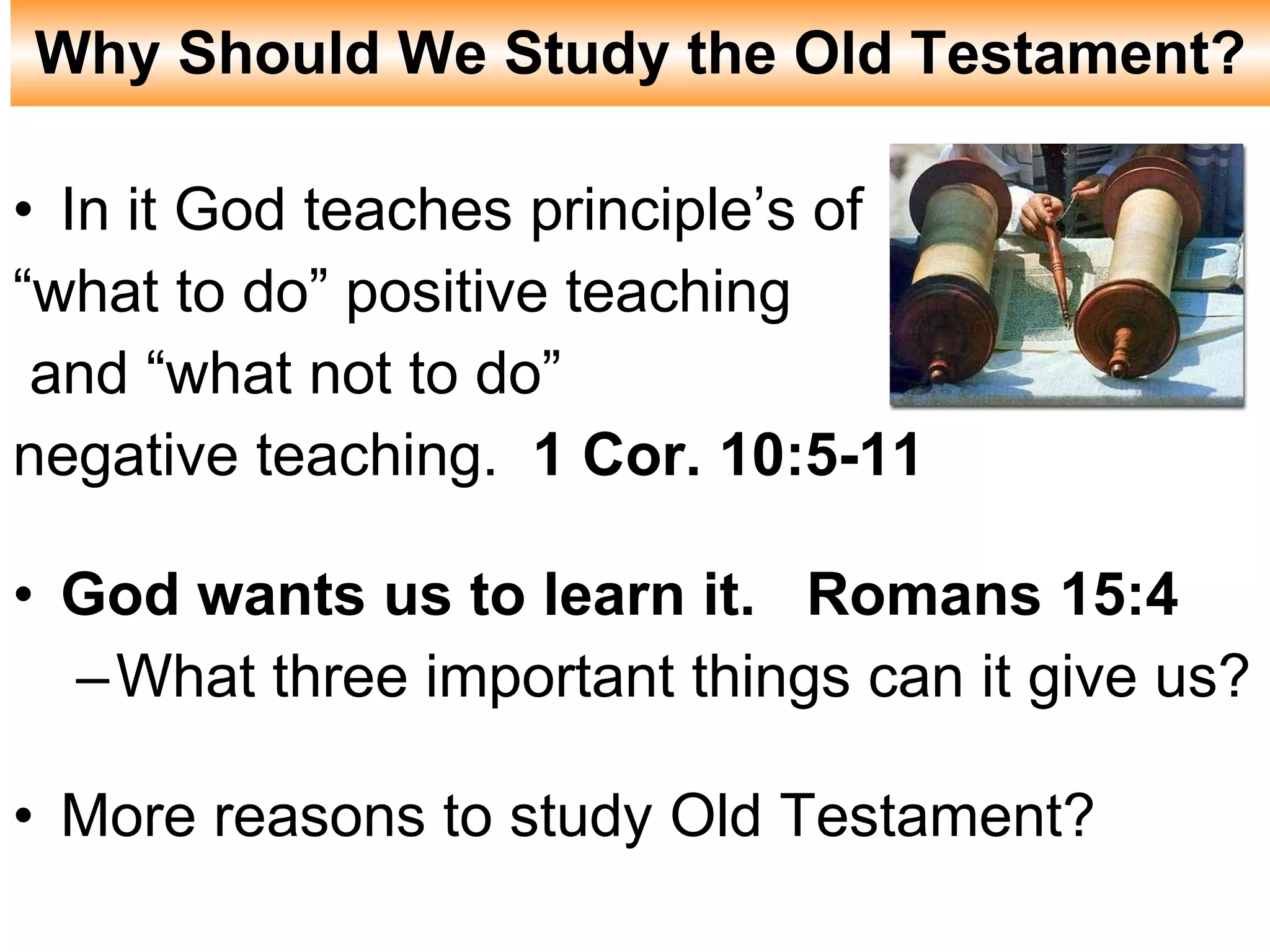Old Testament Introduction Notes | PPT