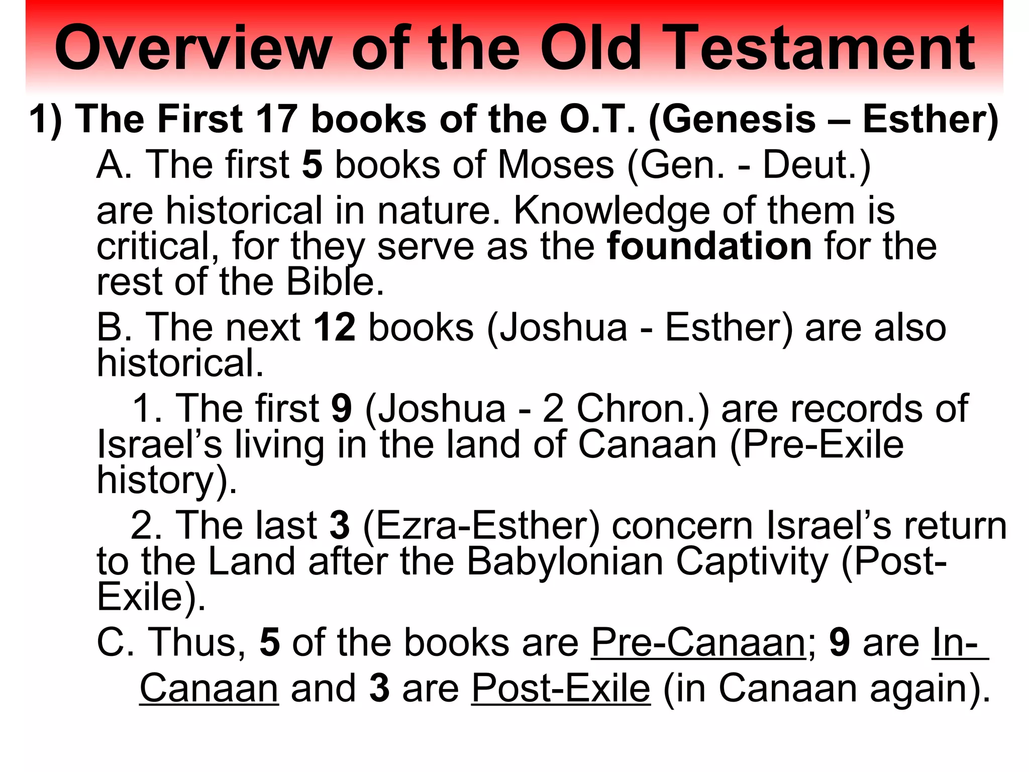 Old Testament Introduction Notes | PPT