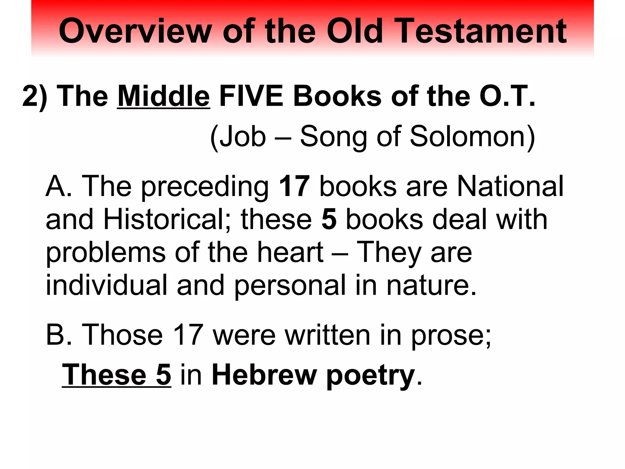 Old Testament Introduction Notes | PPT