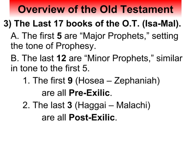 Old Testament Introduction Notes | PPT | Christianity | Religion ...