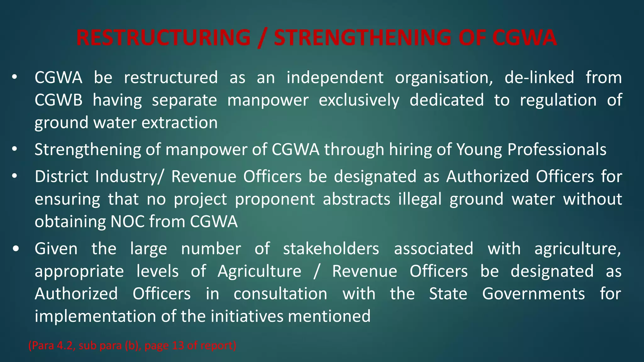 Old vs new CGWA guidelines comparison 2020 | PDF