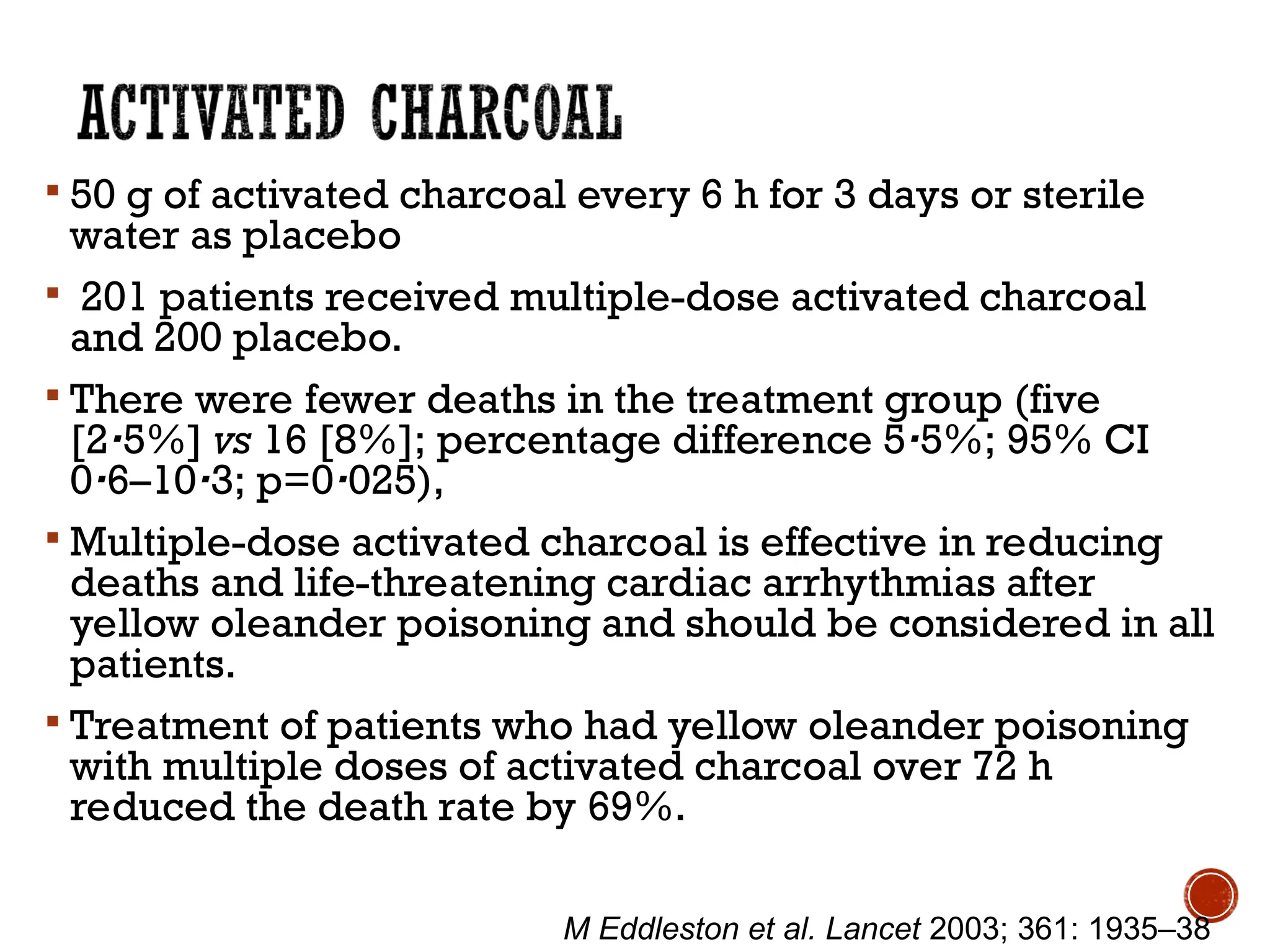 Oleander poisoning- clinical features & management of suicidal ...