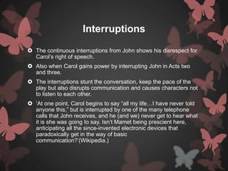 Oleanna, By David Mamet-communication | PPTX