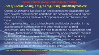 Oleanz Tablets (Generic Olanzapine Tablets) | PDF