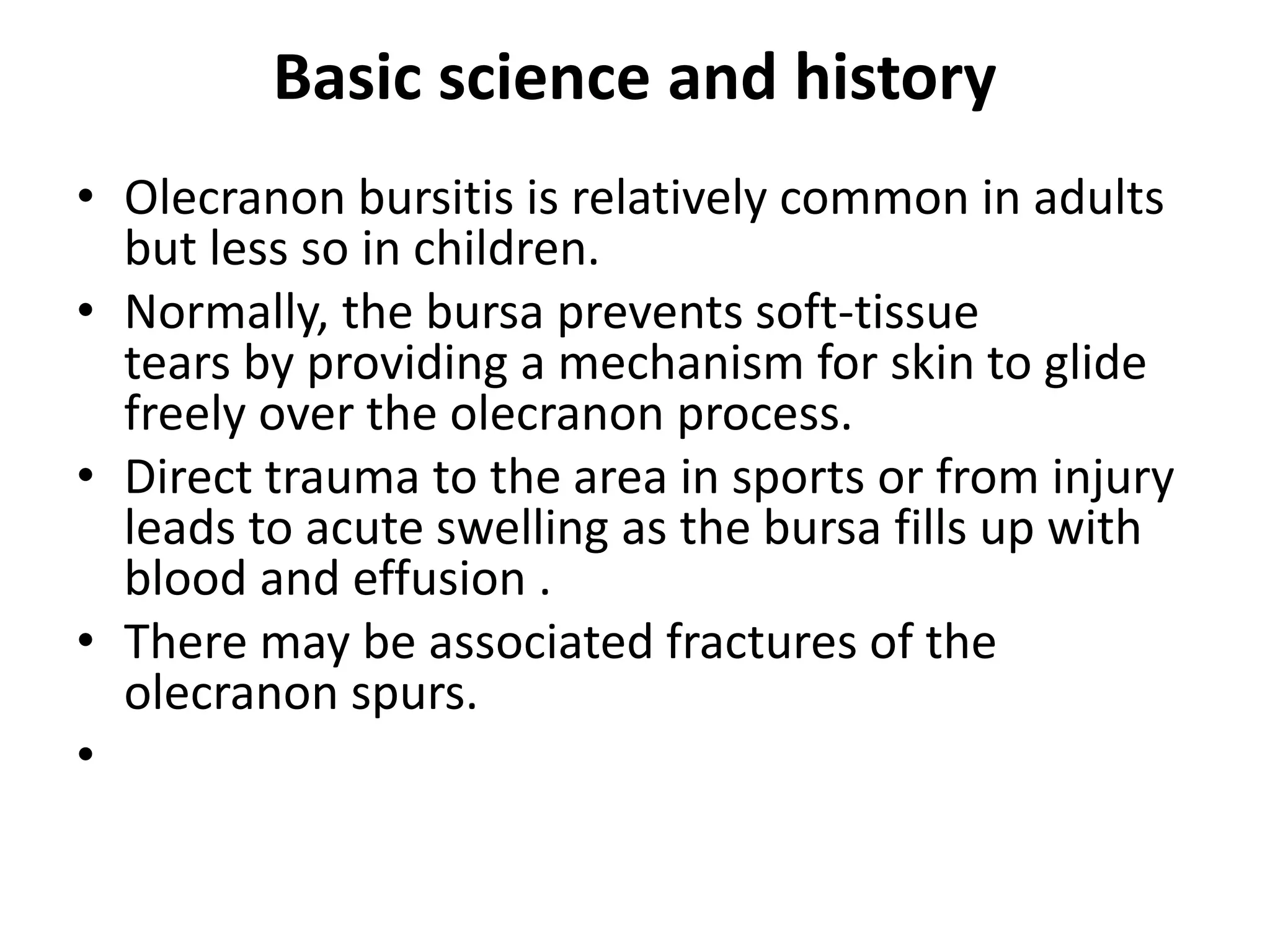 Olecranon bursitis | PPTX