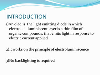 Organic light emitting diodes | PPT