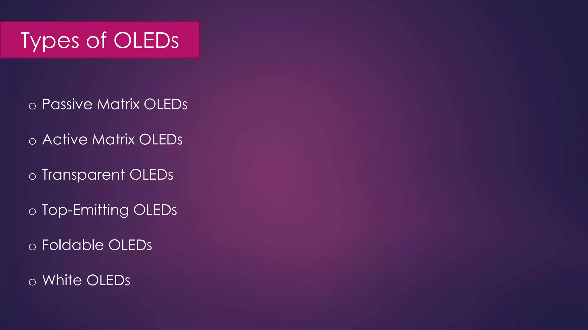 OLED Technology | PPTX