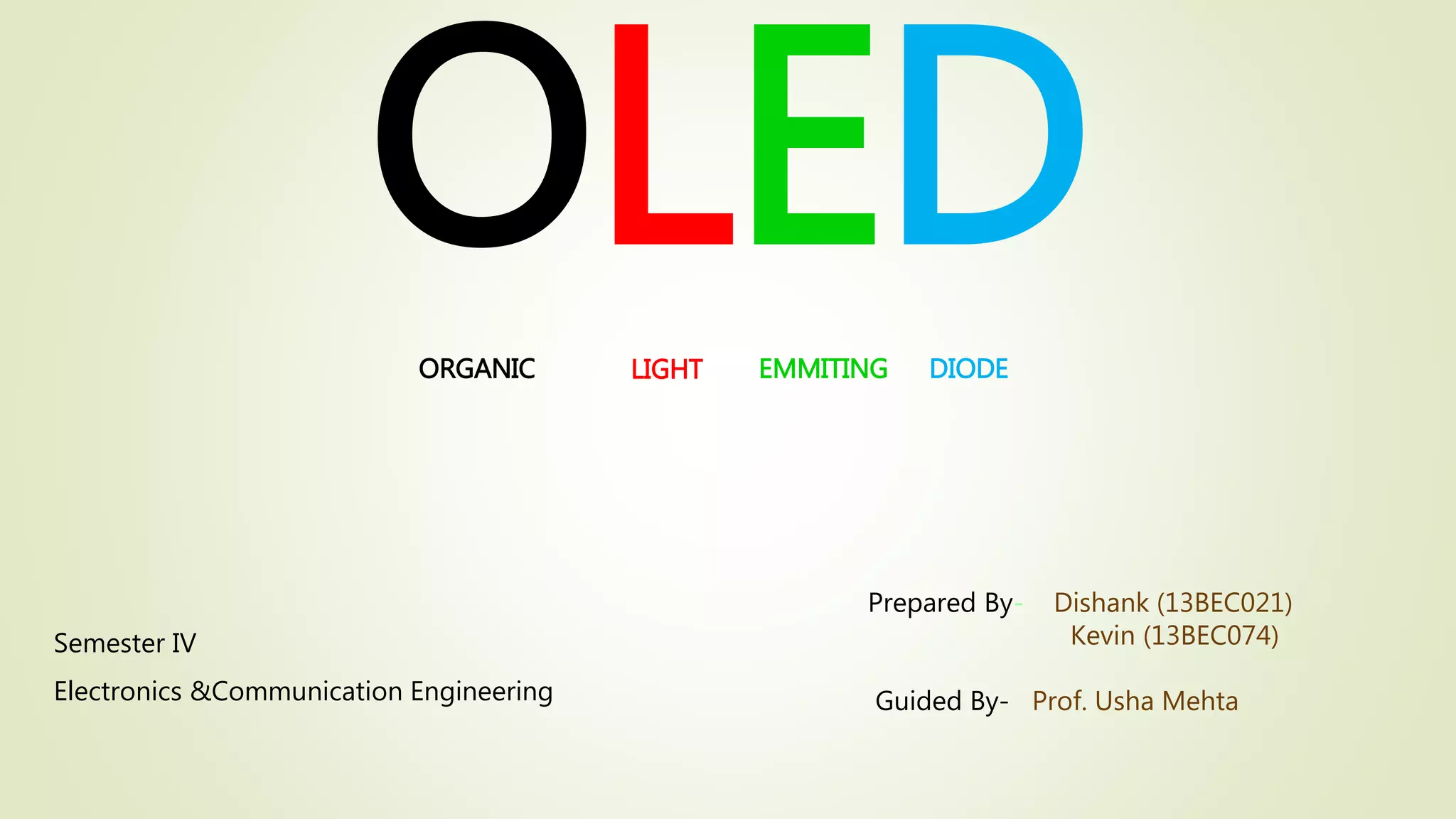 OLED full PPT | PPTX