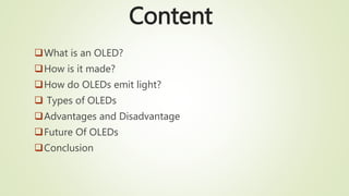 OLED full PPT | PPTX