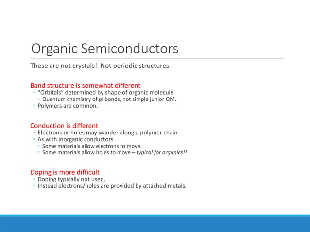 Organic LED's | PPTX | Chemistry | Science