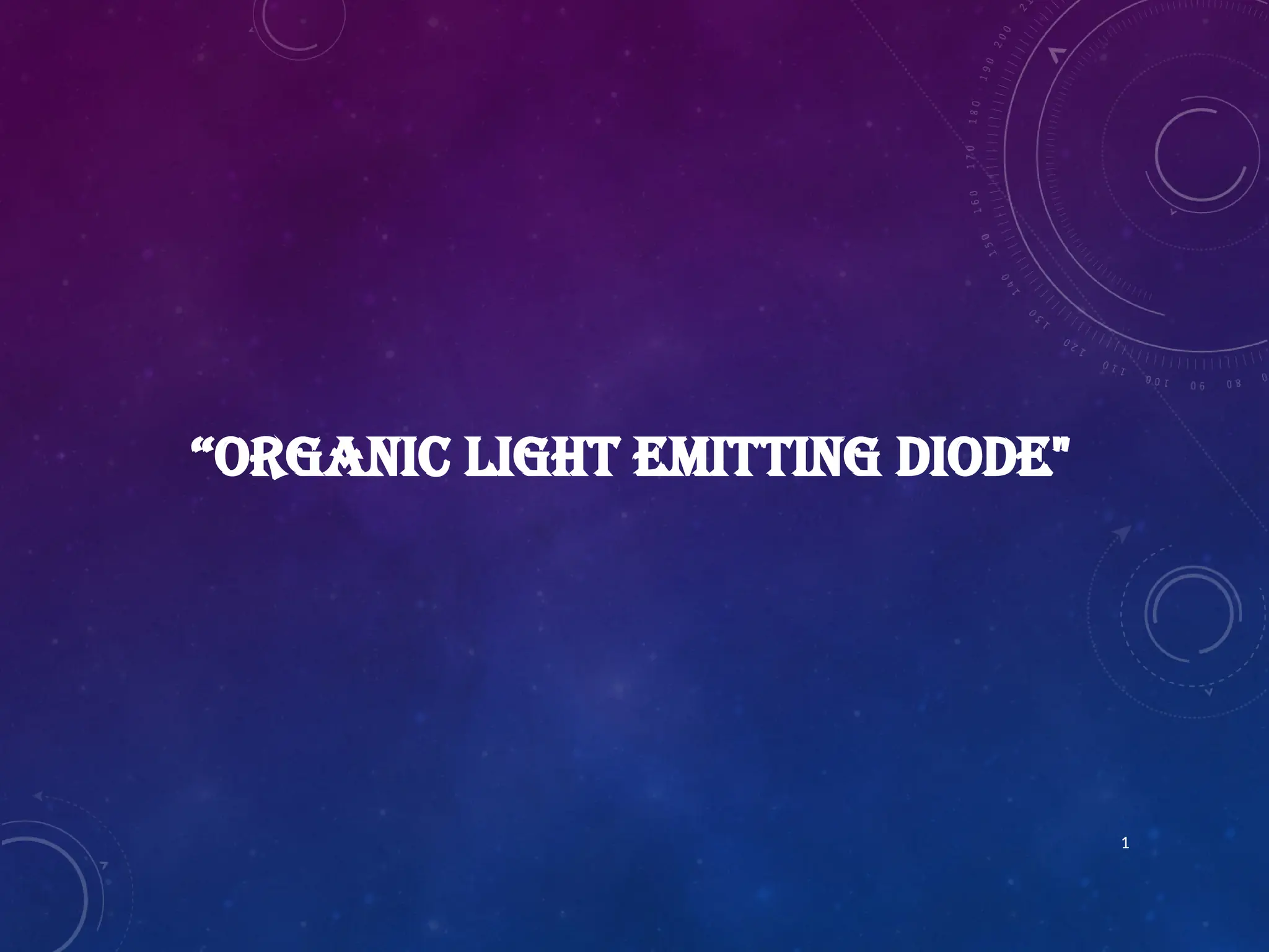 organic light emitting diode a special diode | PPTX