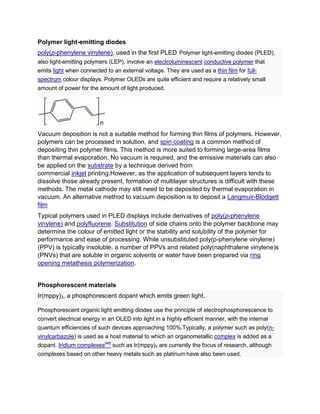 OLED Dispaly Technology | DOCX | Smartphones | Consumer Electronics