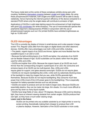 OLED Dispaly Technology | DOCX | Smartphones | Consumer Electronics