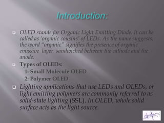 Organic Light Emitting Diode (OLED) | PPTX