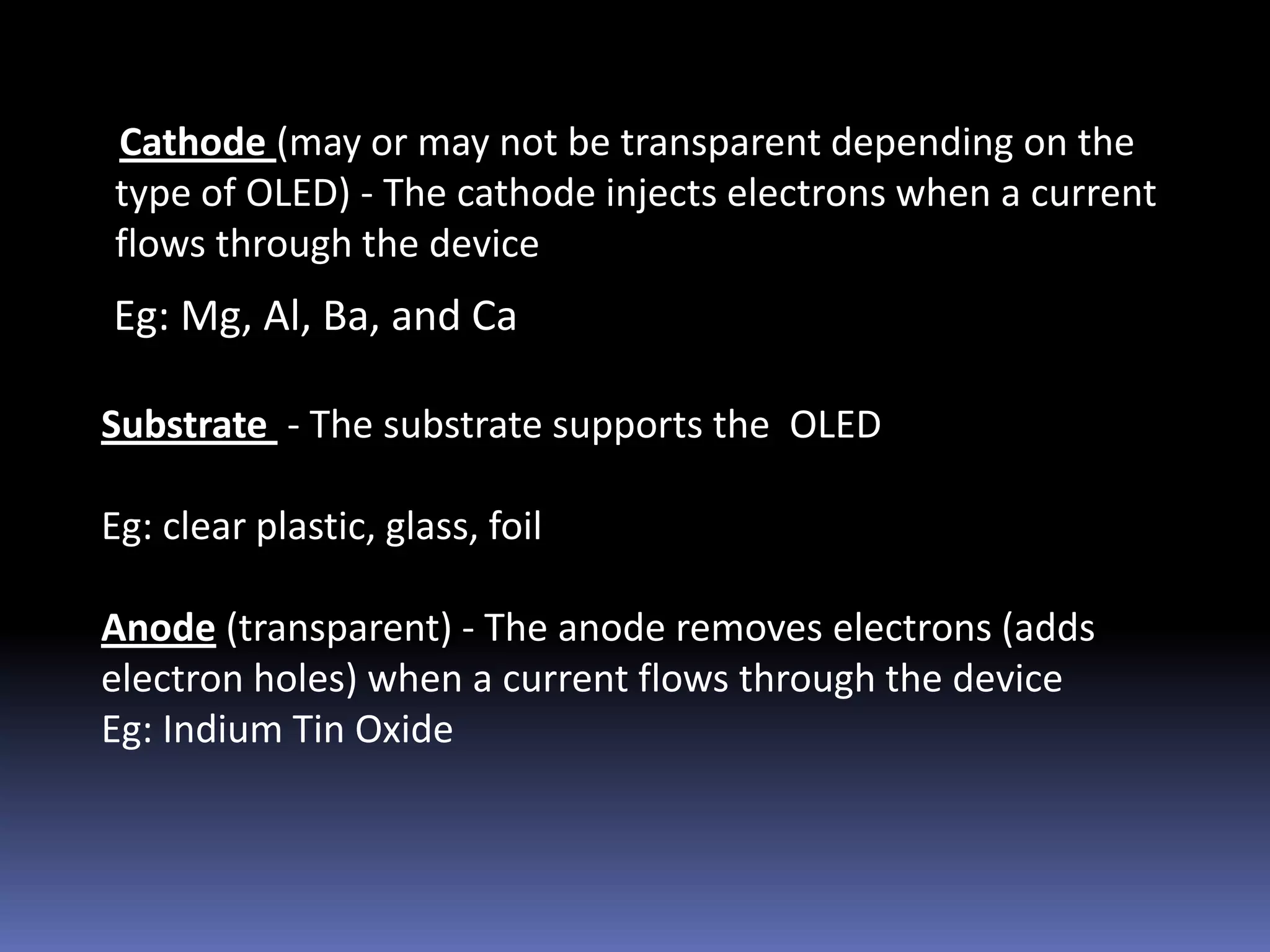 Organic light emitting diode (oled) | PPTX
