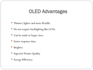 Seminar preparation on OLED technology ppt | PPTX