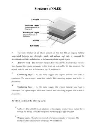Oled seminar report | PDF