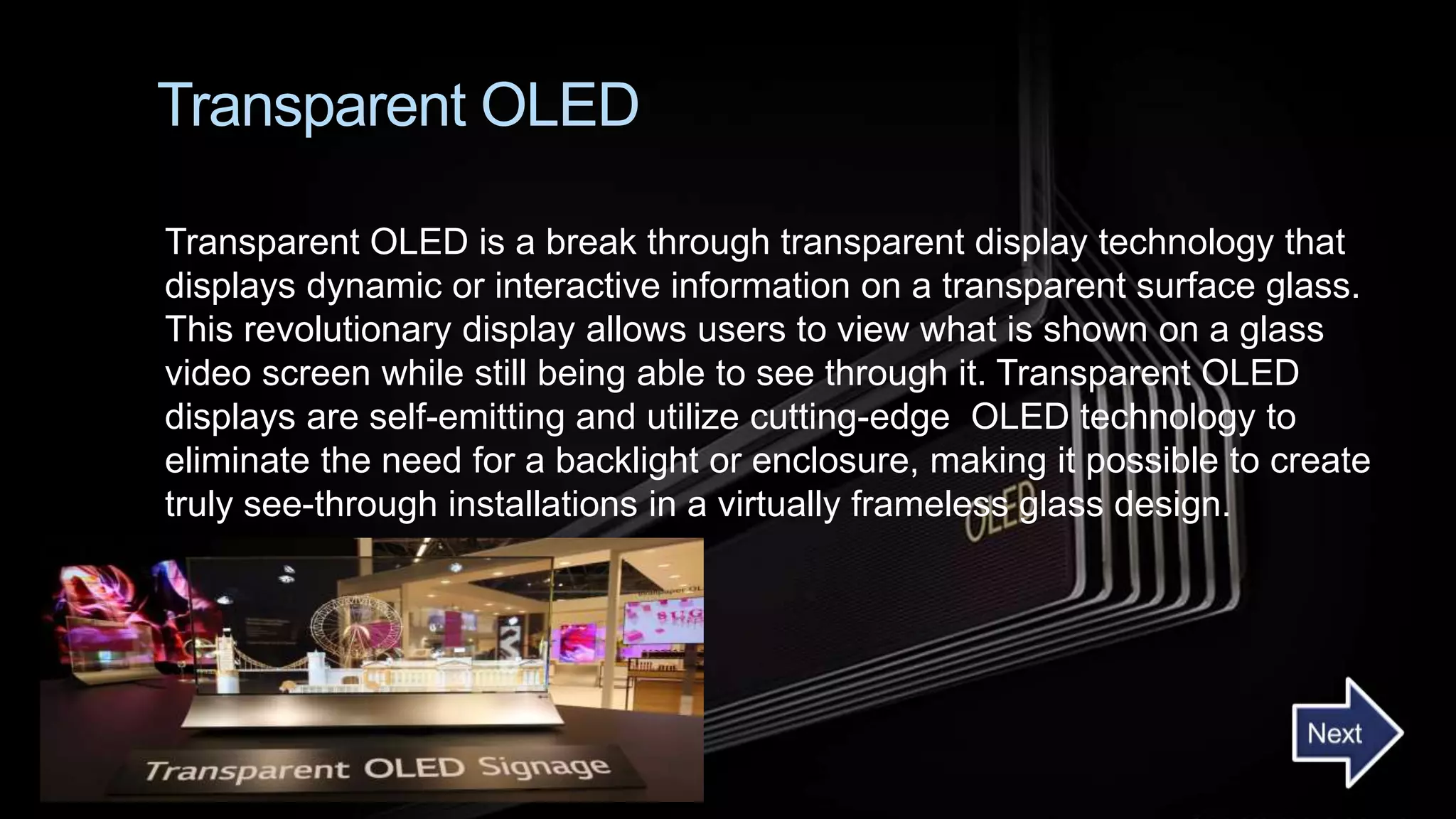Oled (solid state light emitting diode) display technology | PPTX