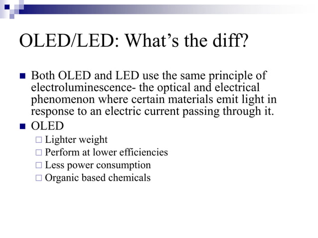 Organic Light Emitting Diode (OLED) for embedded system | PDF