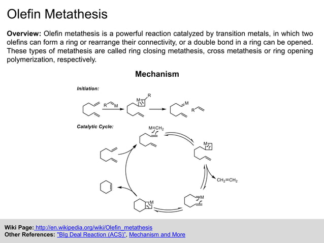 Olefin metathesis | PPT | Free Download