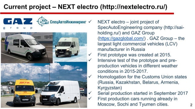 EV Projects Portfolio by Oleg Kononenko | PPT