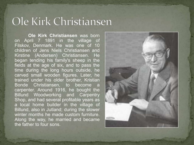 Ole Kirk Christiansen Ppt